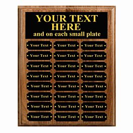 12X15 PERPETUAL PLAQUE AWARD | MULTIPLE NAME PLATE AWARD | 24 PLATES ...