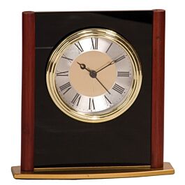 Mahogany Column Clock