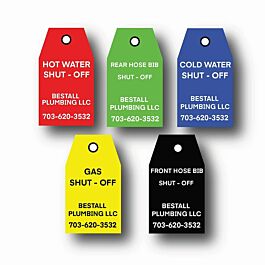Engraved Valve Tags, Custom Stamped Plumbing Labels, Laser Engraved ...